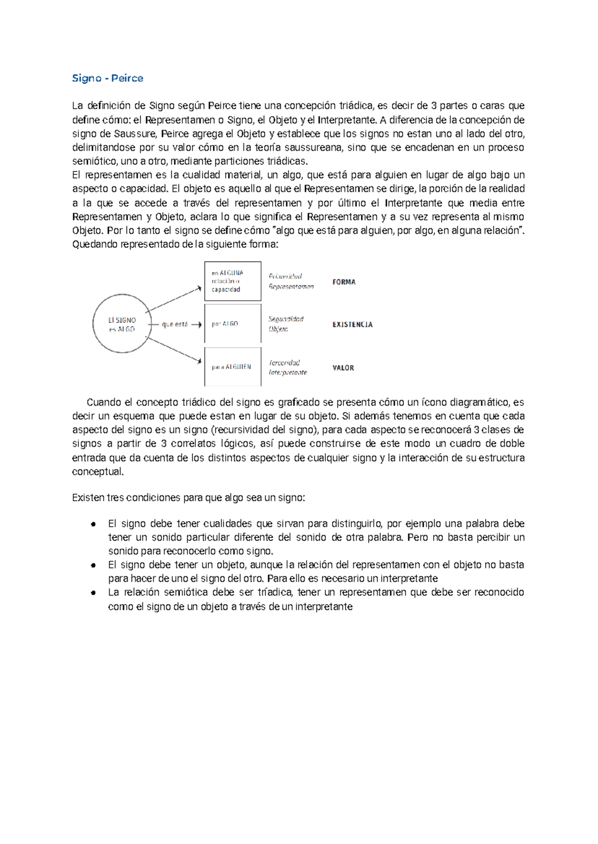 Comunicación 1 - Resumen comu 1 - Signo - Peirce La definición de Signo ...