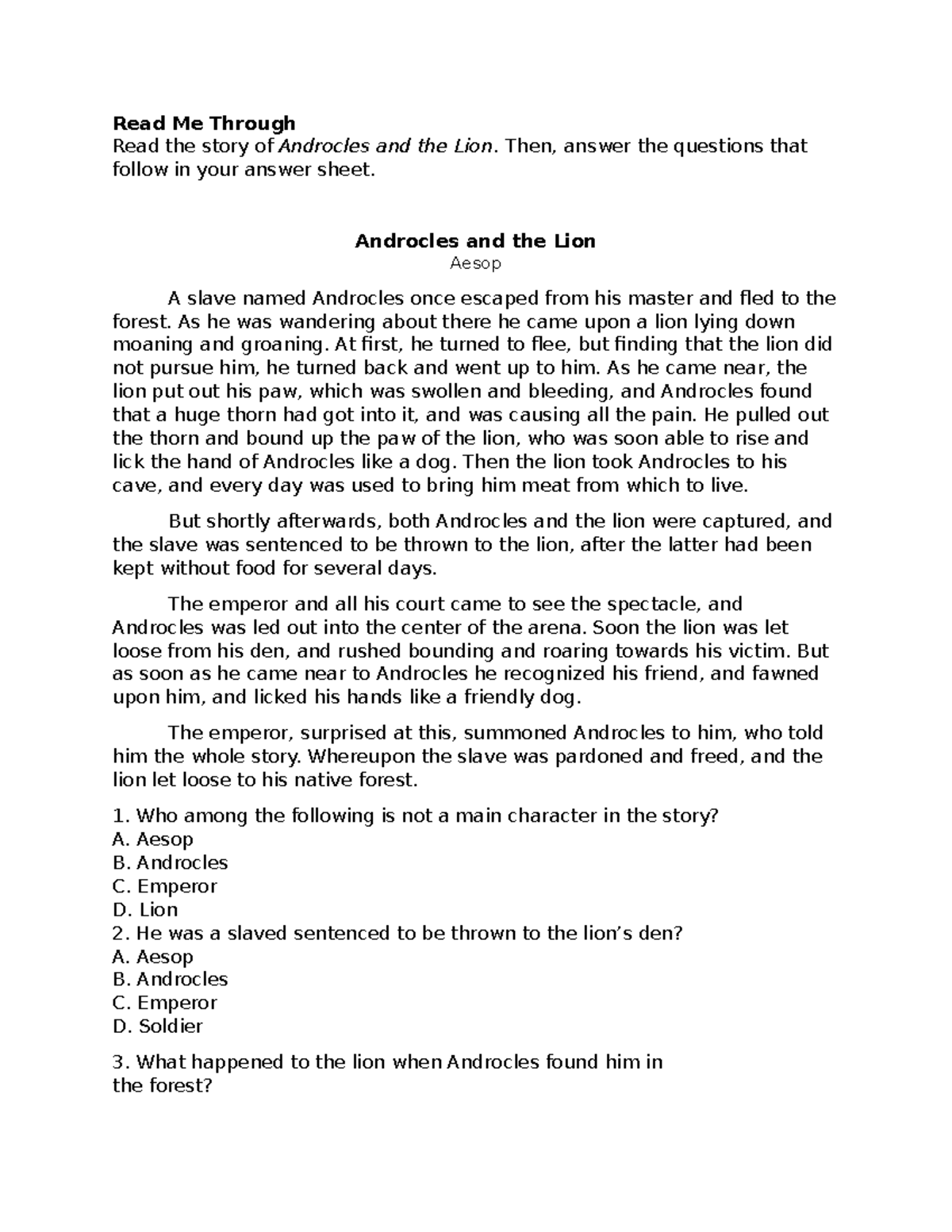 Read Me Through - reading material - Read Me Through Read the story of ...