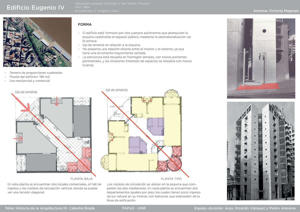 Edificio Eugenio IV - historia 3 brarda - FORMA El edificio está formado por dos cuerpos ...