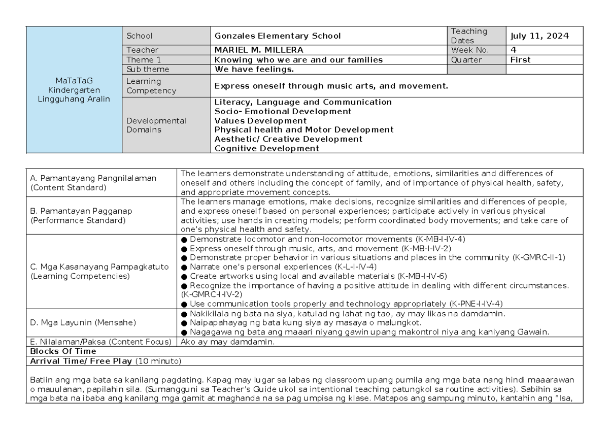 Simulation Ma Ta Ta G Kindergarten template - MaTaTaG Kindergarten ...
