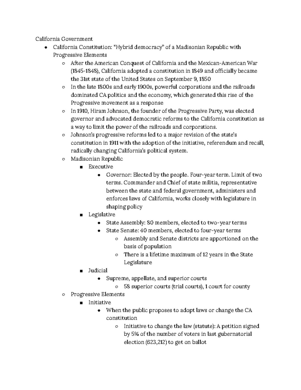 California Goverment - California Government California Constitution ...