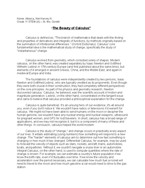 Calculus - reviewer - BASIC CALCULUS REFRESHER Ismor Fischer, Ph. Dept ...