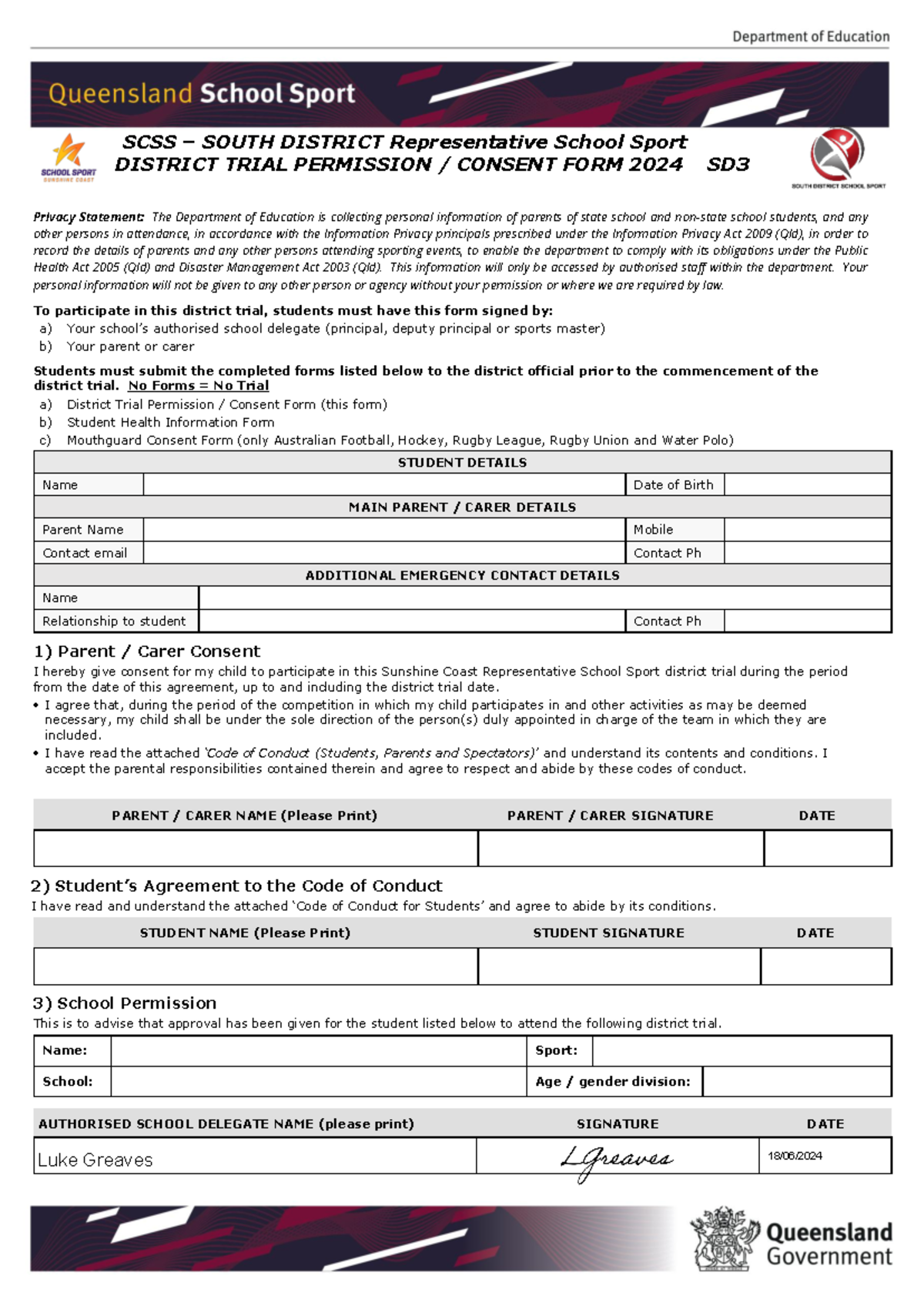 Medical Permission form is a descriptive title in my opinion - SCSS ...