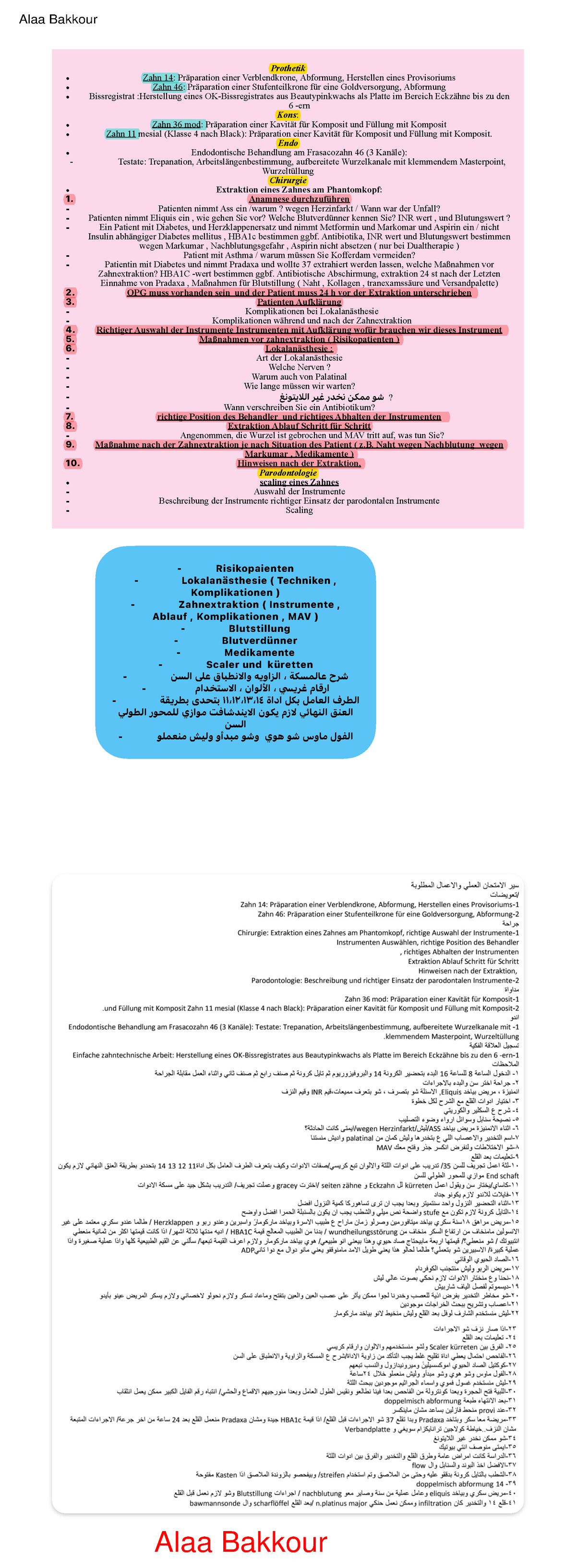 Praktisch 1 - Zusammenfassung FSP Zahnmedizin - Prothetik Zahn 14 ...