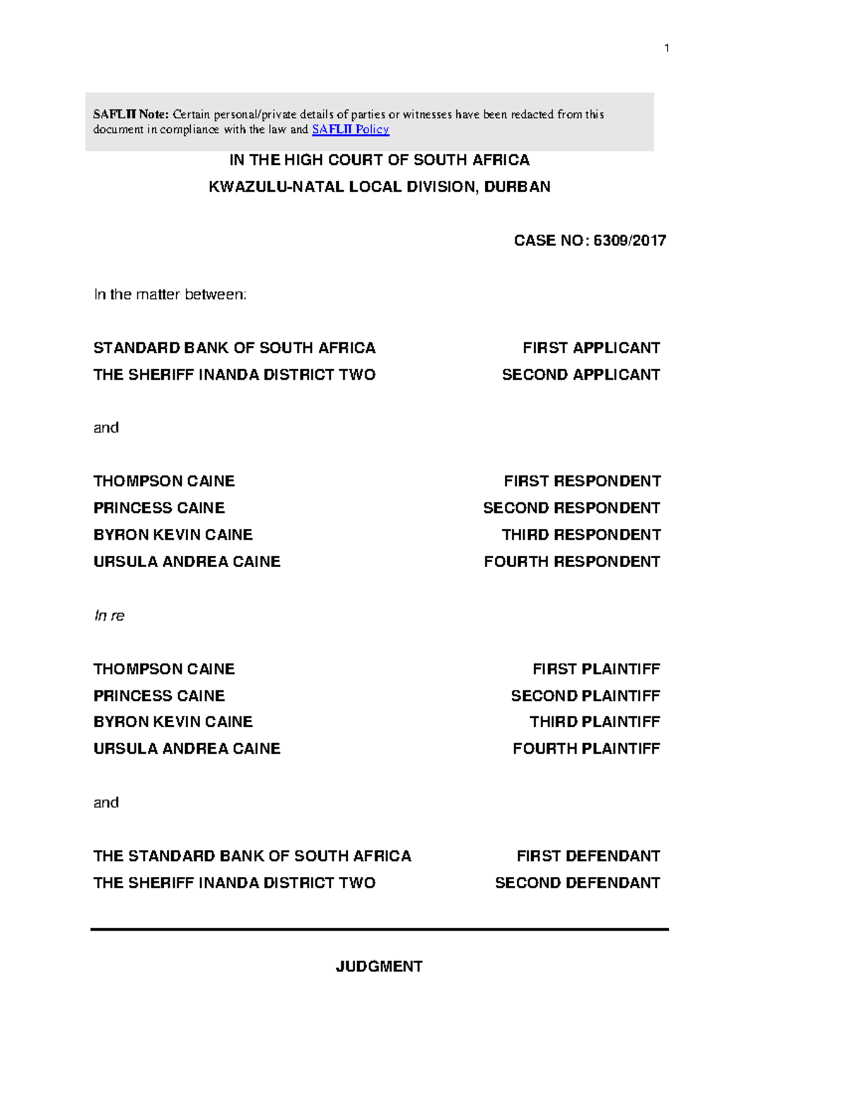 8 (14) - Case law - SAFLII Note: Certain personal/private details of ...