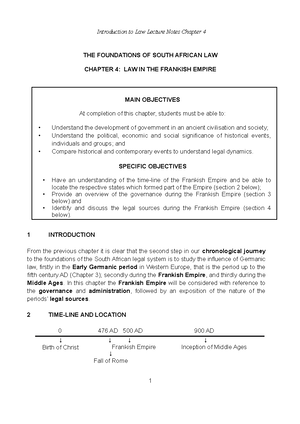 Chapter 2 Roman Law - THE FOUNDATIONS OF SOUTH AFRICAN LAW CHAPTER 2 ...