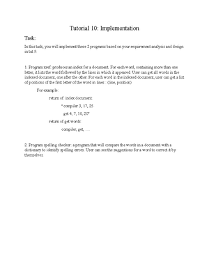Tutorial 03 - Software Engineering - Tutorial 3: Exceptions Exercise 1. Implement a standalone ...