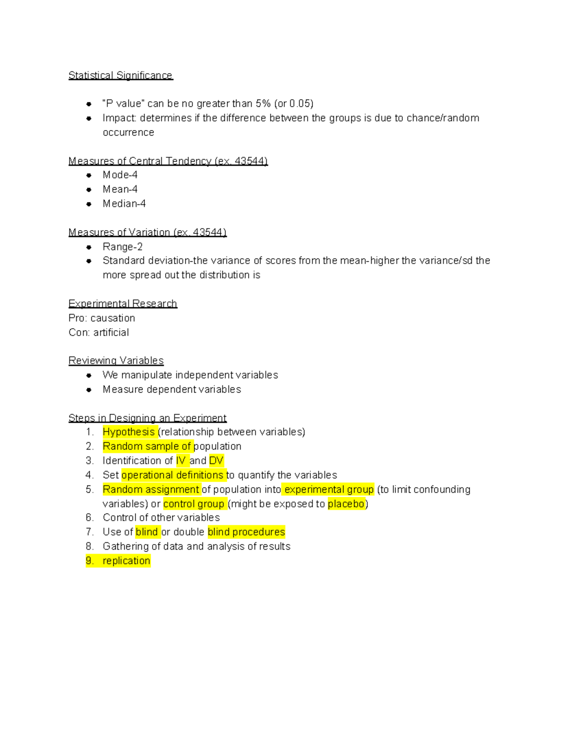 Statistical Significance Notes - Statistical Significance “P value” can ...