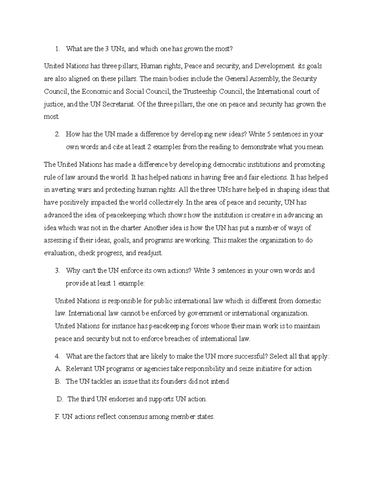 UN 2 - What are the 3 UNs, and which one has grown the most? How has ...