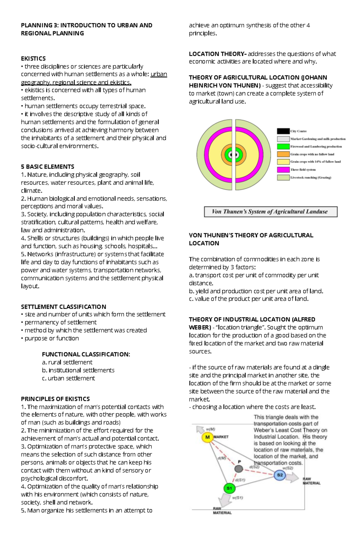 module 1 - exam reviewer urban planning - PLANNING 3: INTRODUCTION TO ...