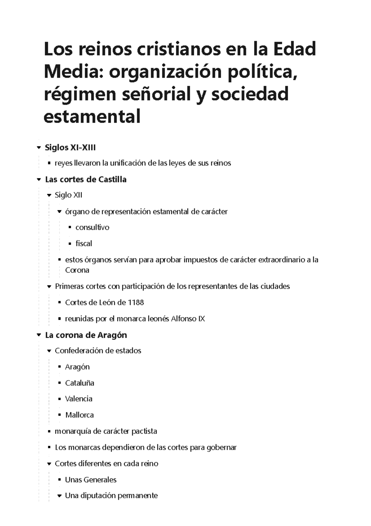 Los reinos cristianos en la Edad Media organización política, régimen señorial y sociedad ...