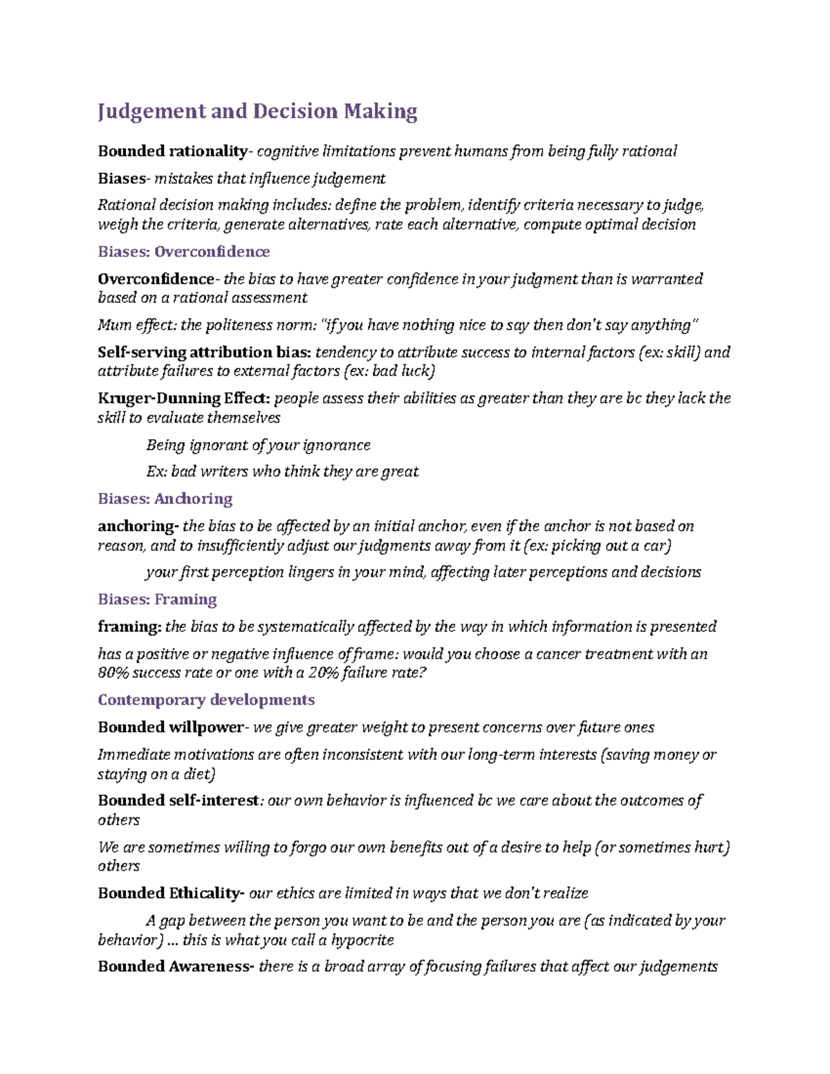 Judgement and Decision Making-10-16 - Judgement and Decision Making ...