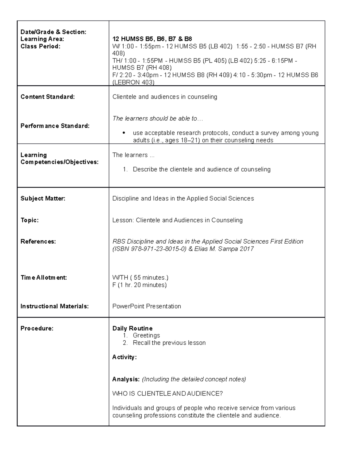 DLP Lesson 4 - cdcaxvdc - Date/Grade & Section: Learning Area: Class ...