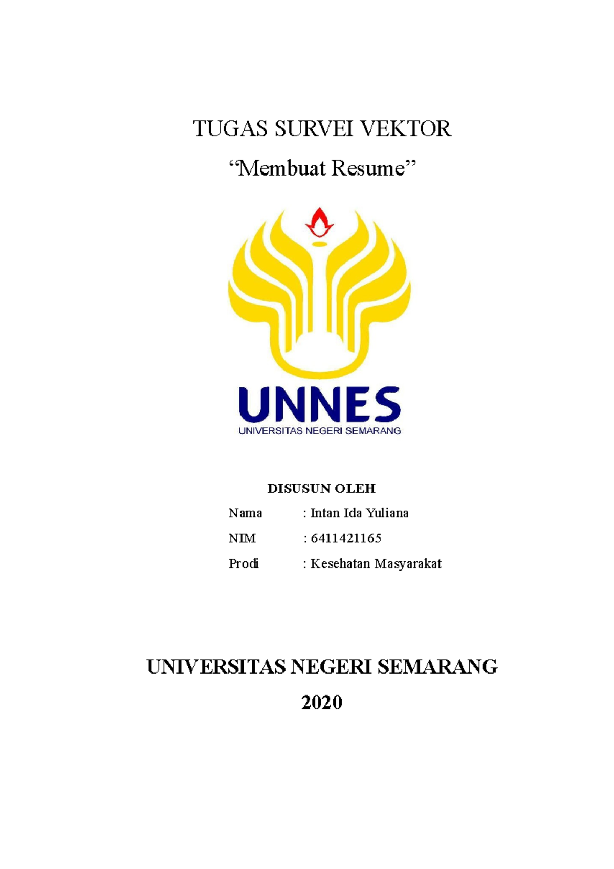 6411421165 Intan Ida Yuliana Resume Survei Vektor - TUGAS SURVEI VEKTOR ...