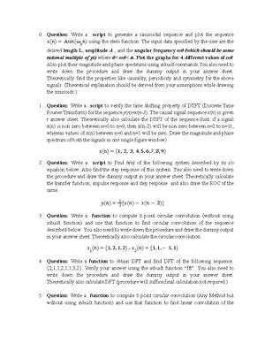 Expt 2 2004 156 - 6th semester 2 DSP LAB EXPERIMENT - Experiment Number 02 Date of Experiment 25 ...