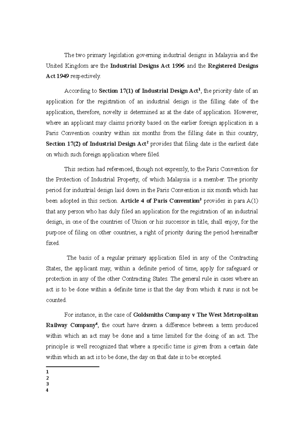 The two primary legislation governing industrial designs in Malaysia ...