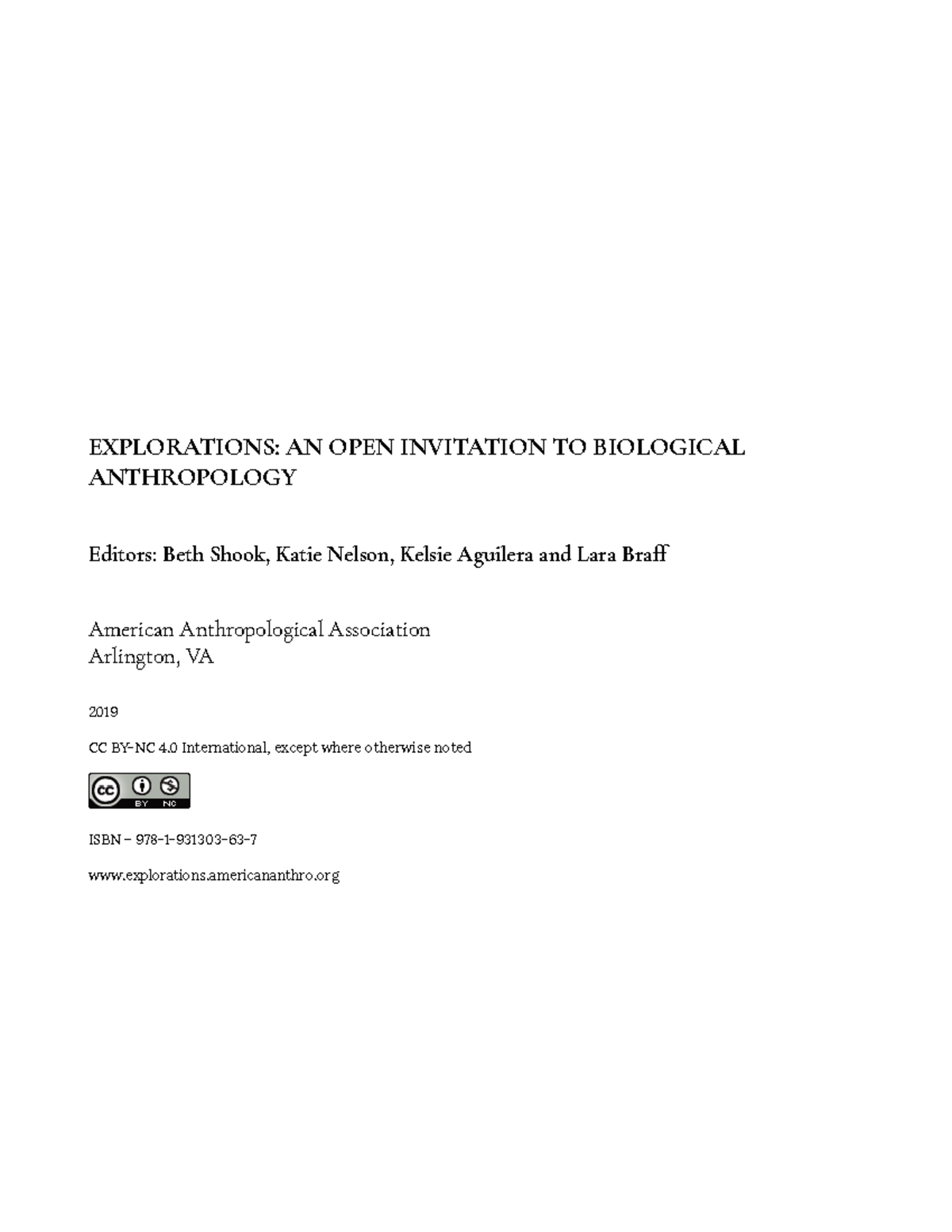 Evolution - AAA - . . EXPLORATIONS: AN OPEN INVITATION TO BIOLOGICAL ...