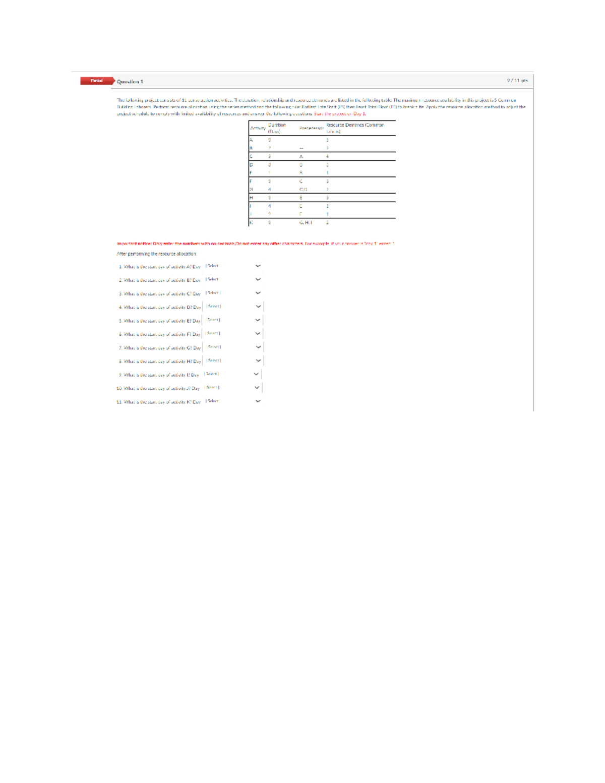 Assignment 4. Resource Allocation quiz-planning and controls - CVEN 5232 - Studocu