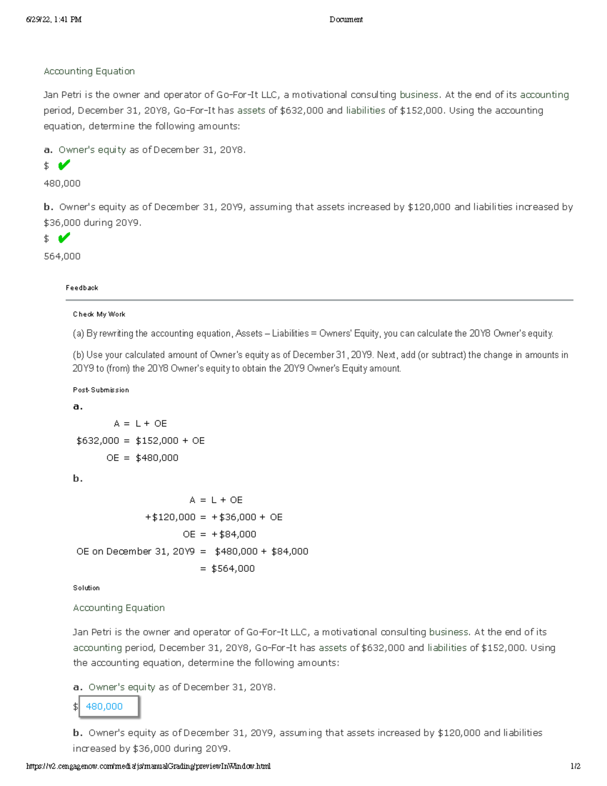 Accounting Equation - 6/29/22, 1:41 PM Document - Studocu