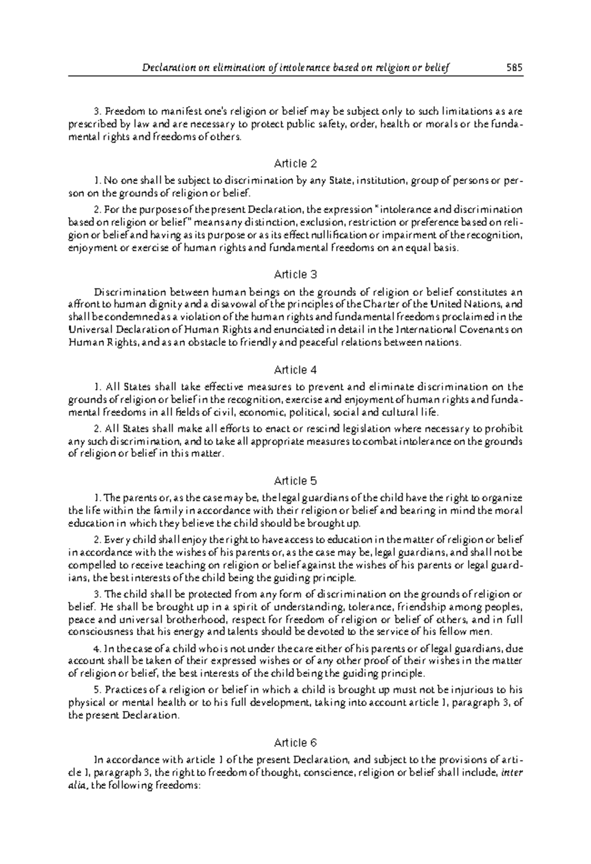 Book 1-201 - n/a - Declaration on elimination of intolerance based on ...