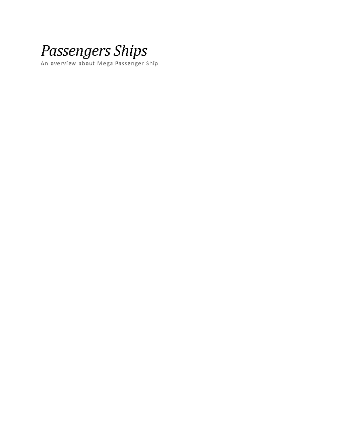 Megaships - Good Notes - Passengers Ships An overview about Mega ...