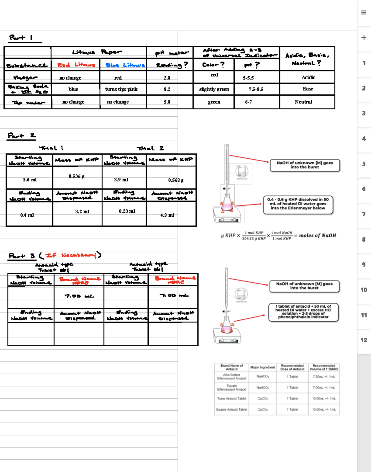 Notes:template - mmm - Part I substance neutral litmus Paper pit meter ...