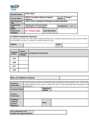 Unit 2D - booklet - unit 2D - Studocu