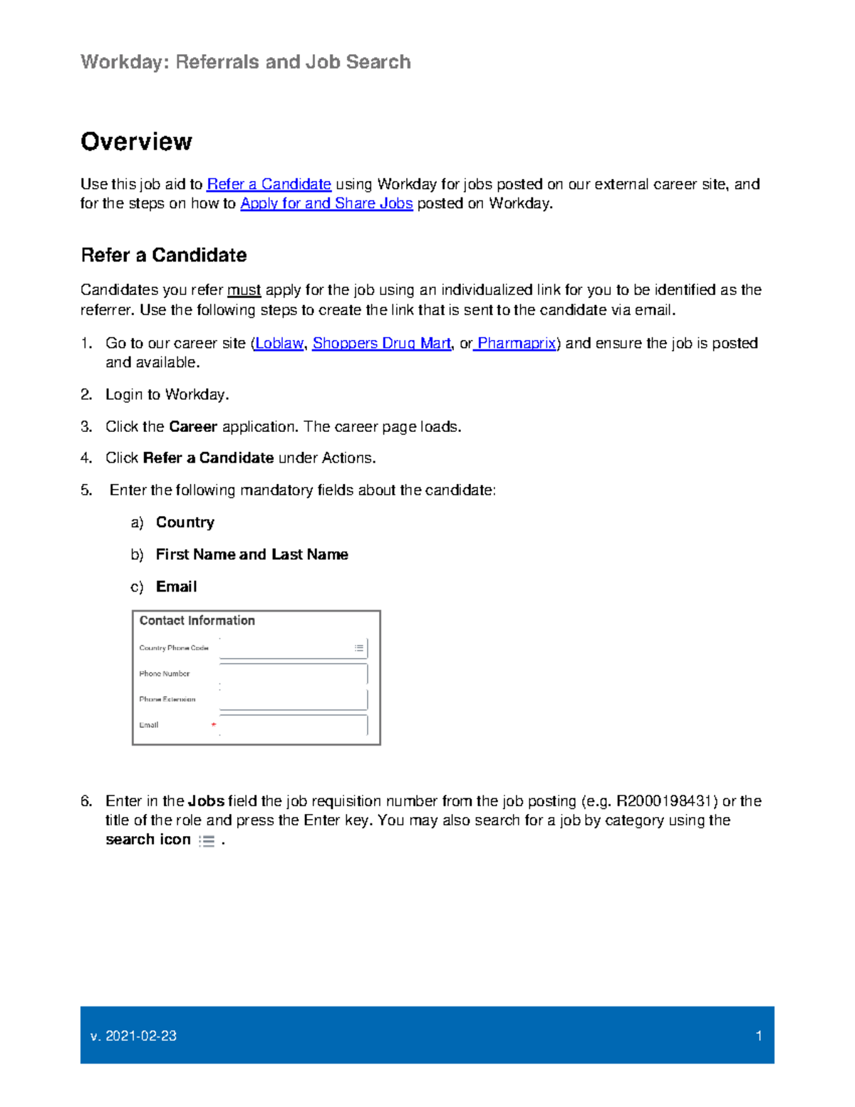 JA - Workday Referrals and Job Search 2021-02-23 - v. 2021-02-23 1 ...