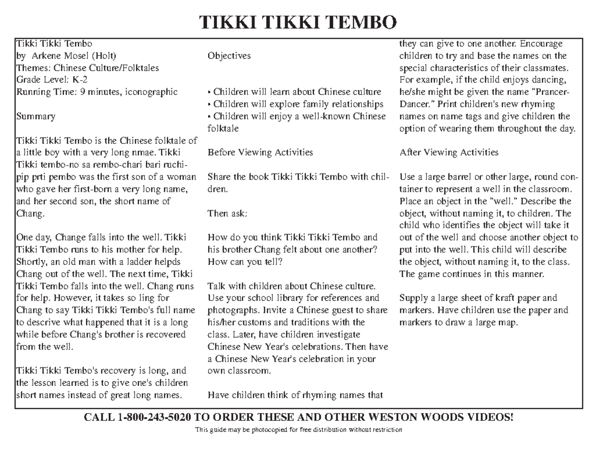 Tikki tikki tembo - Short story about why chinese name now a days are ...