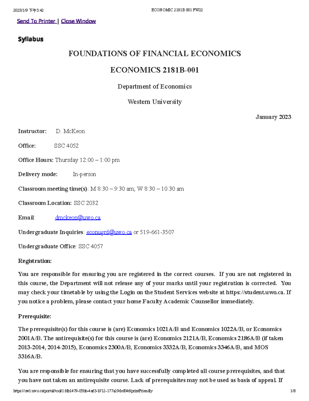 Economic 2181B 001 FW22 - Send To Printer | Close Window Syllabus ...