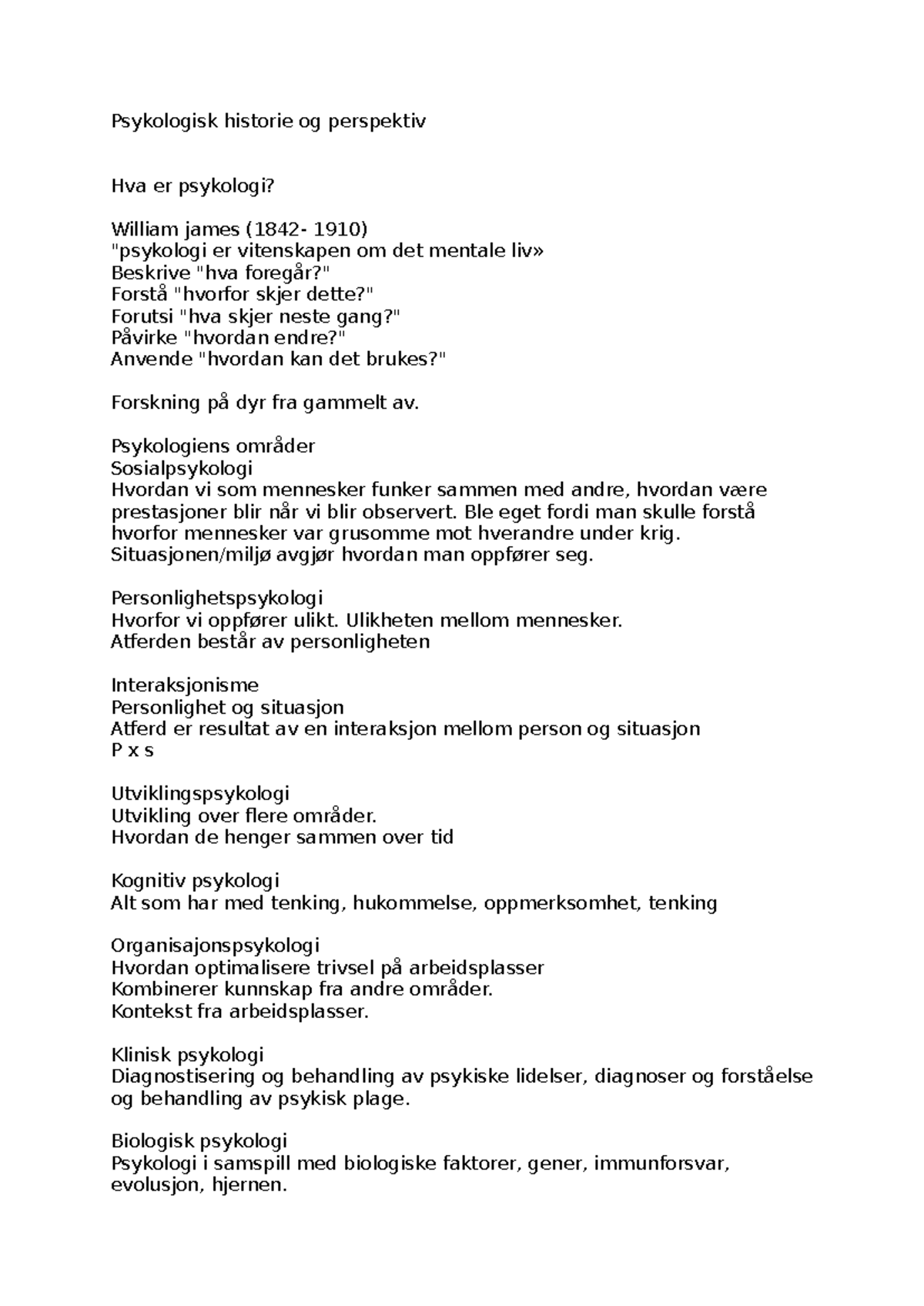 Psykologisk historie og perspektiv - Psykologiens områder Sosialpsykologi Hvordan vi som ...