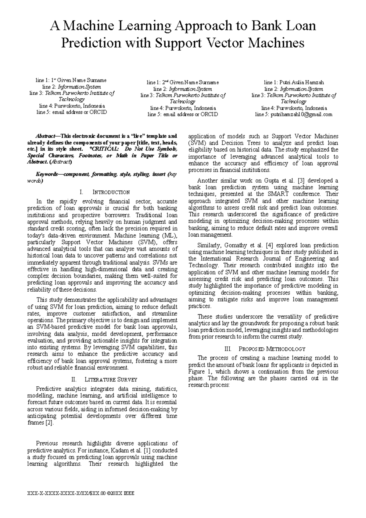 Conference-template-a4 - A Machine Learning Approach to Bank Loan Prediction with Support Vector ...