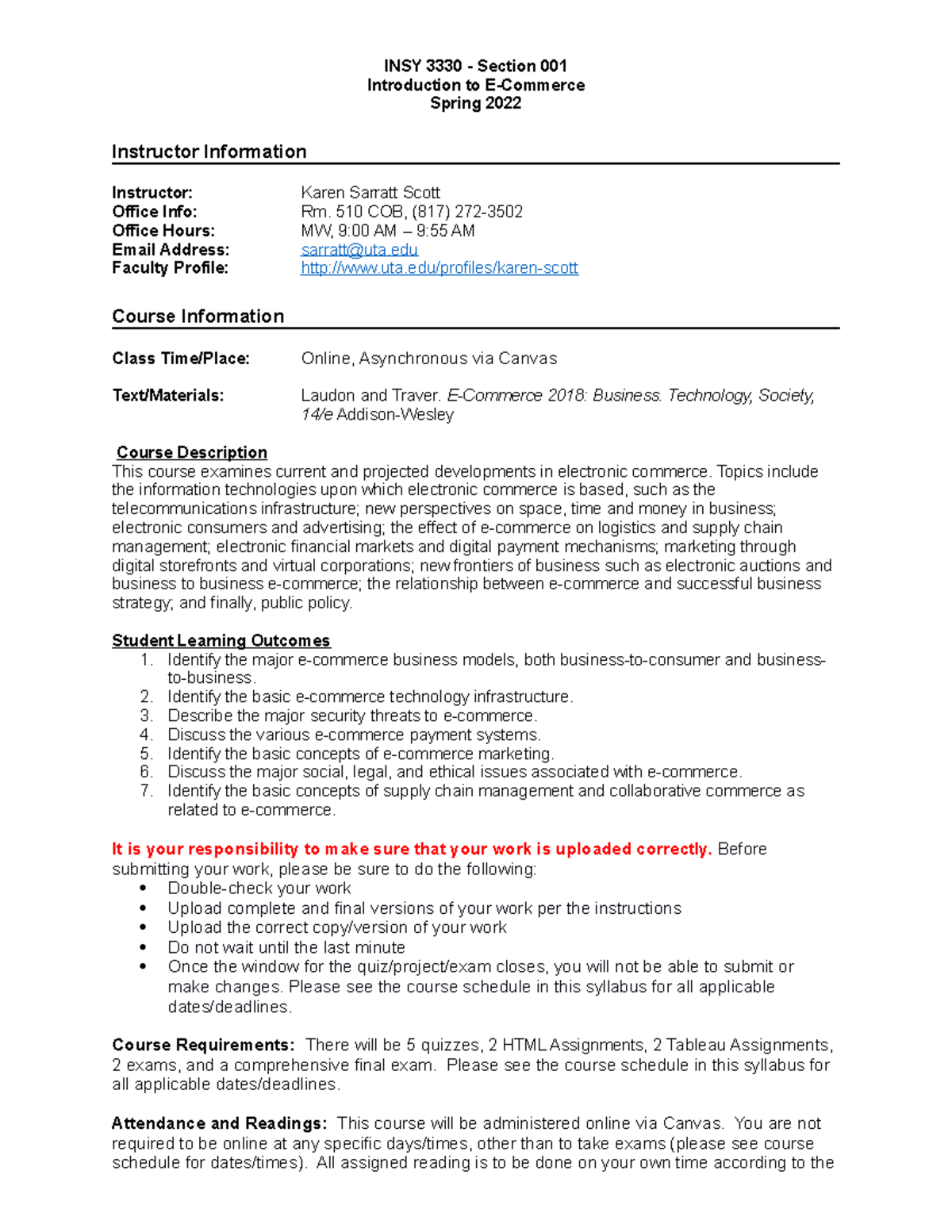 2022- Spring 2222-INSY-3330-001 - INSY 3303 - UT Arlington - Studocu