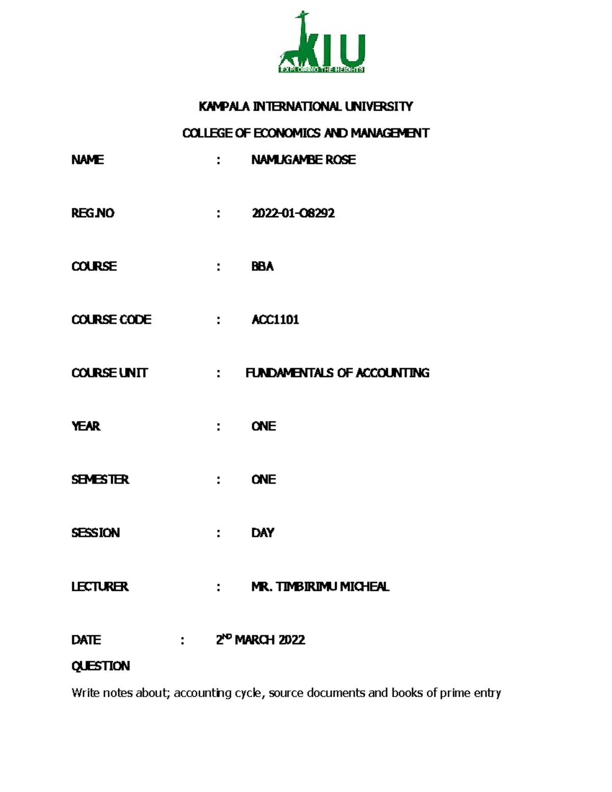Acc cycle 2 - This is a very good practical paper that will help ...