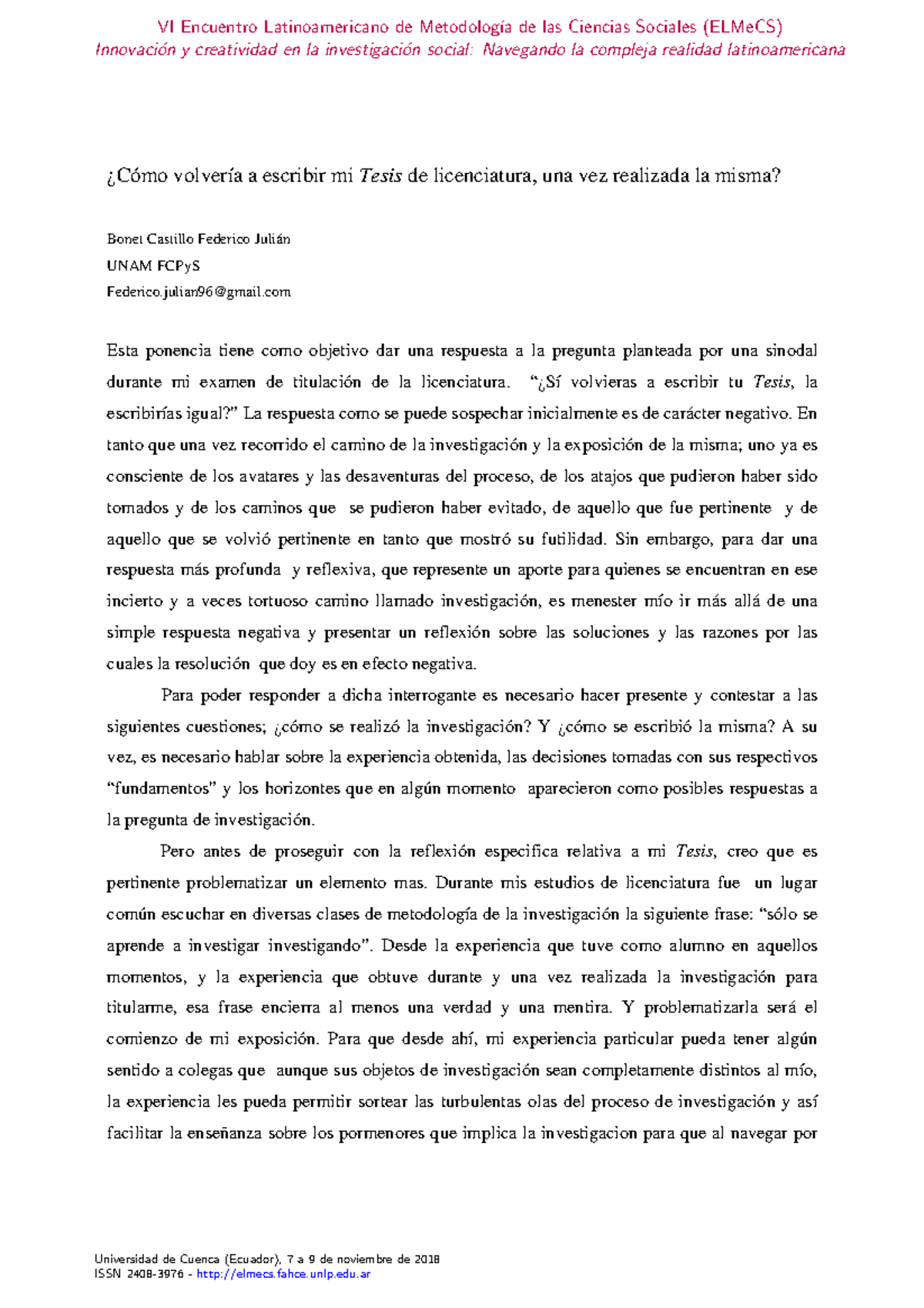 Hacer y escribir una tesis - ¿Cómo volvería a escribir mi Tesis de ...