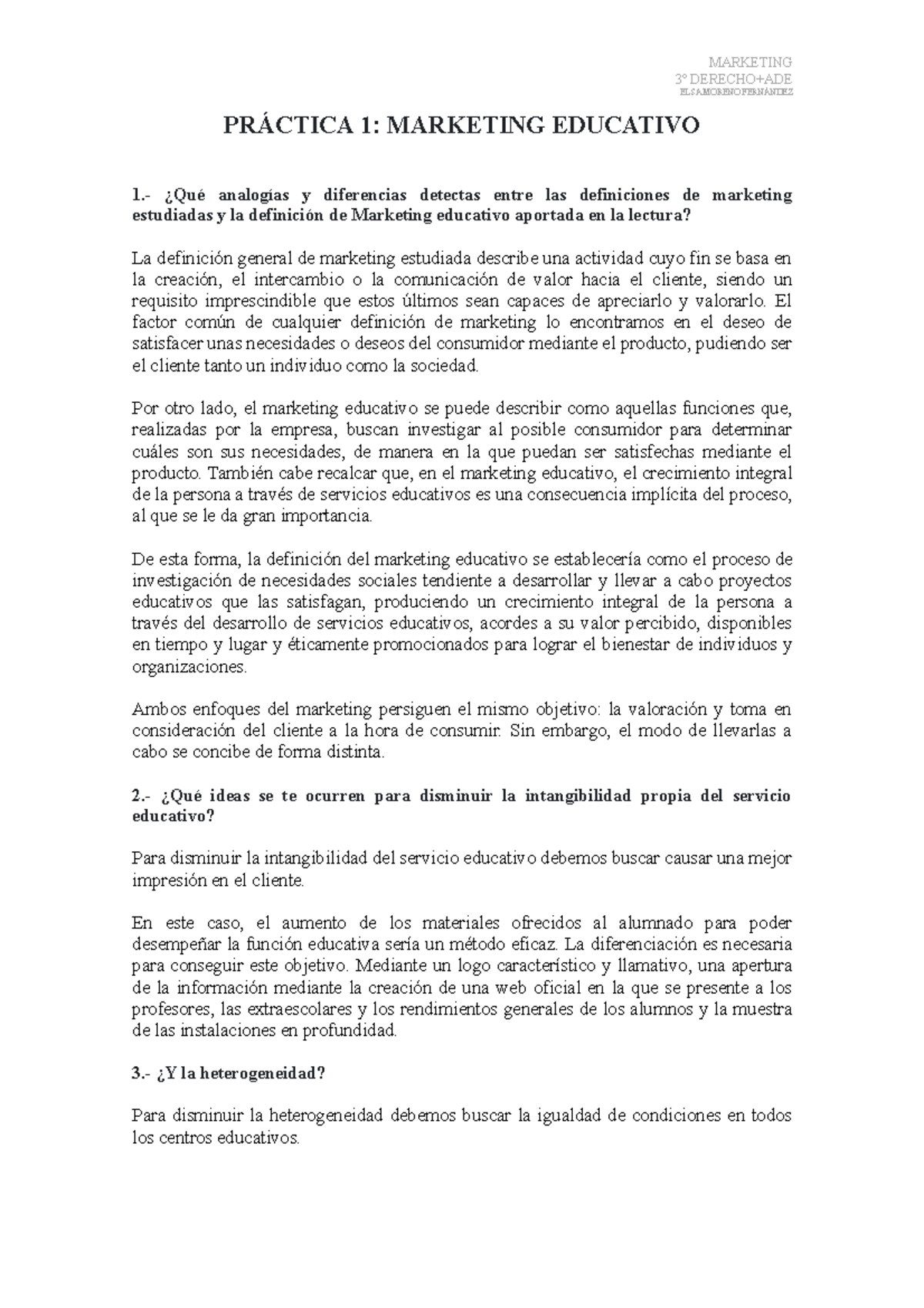 Práctica 1 - practica 1 marketing - MARKETING 3º DERECHO+ADE ELSA ...
