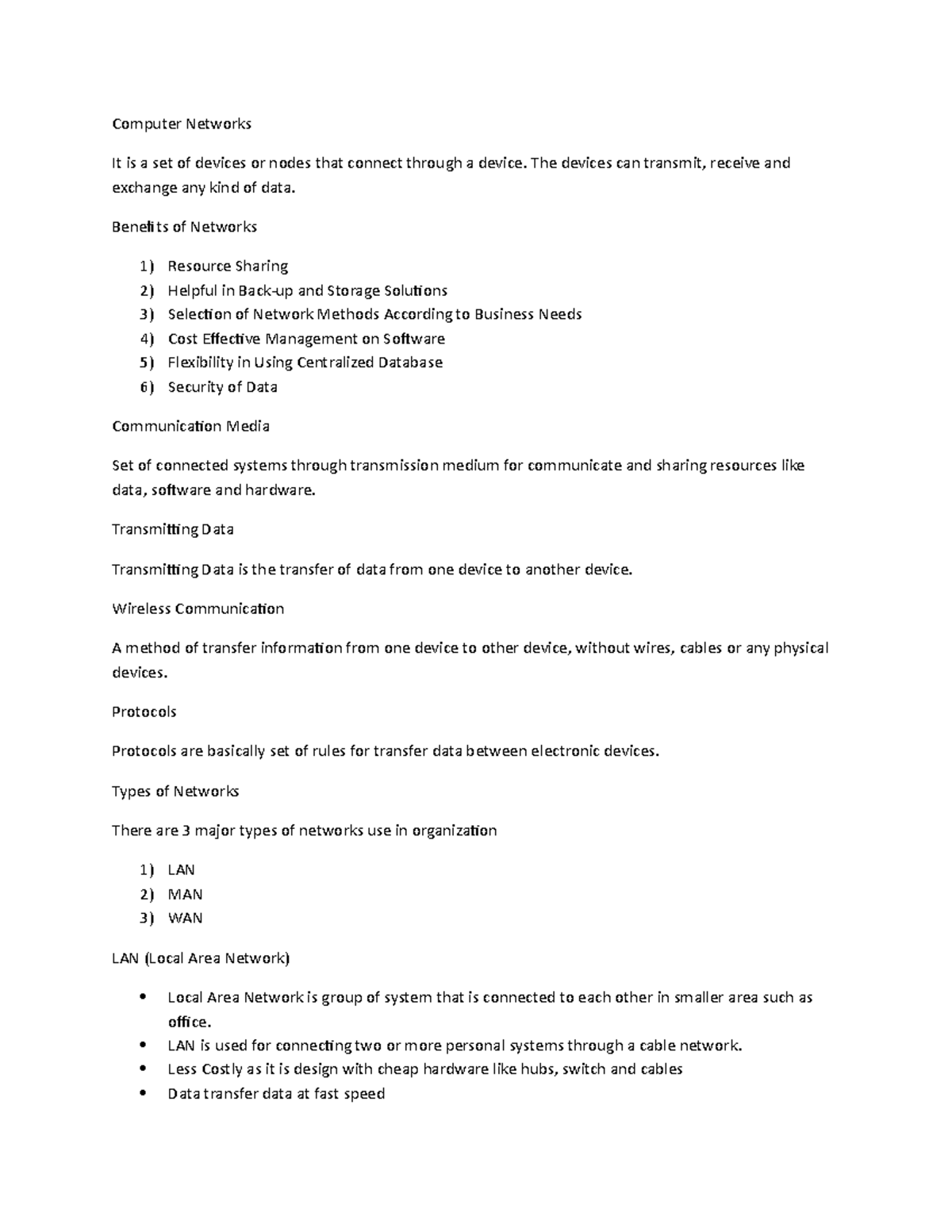 Abdullah work - imp assignment - Computer Networks It is a set of ...