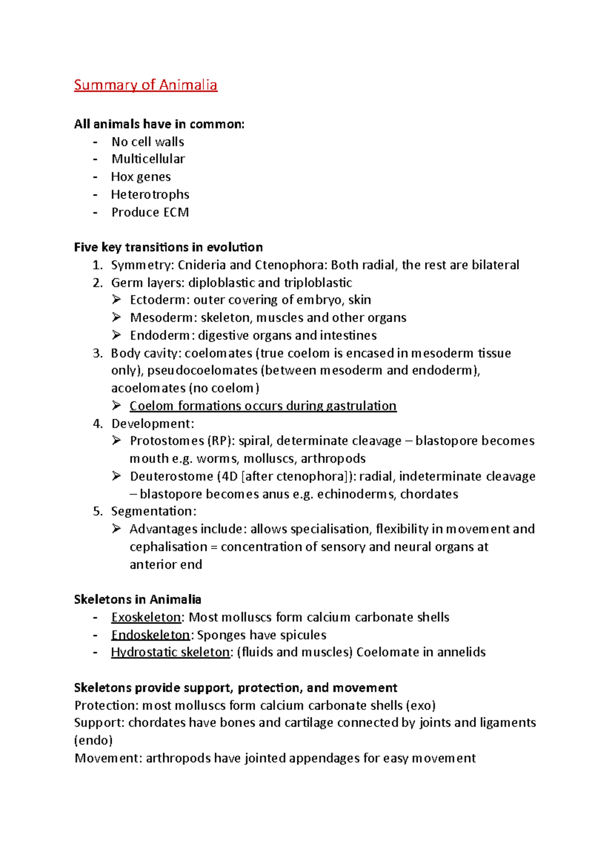 Animalia Study Summary - Studocu