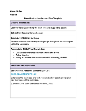 LTM2 TASK 1- Language ARTS Instruction - Alexa McGee 5/22/ Direct ...
