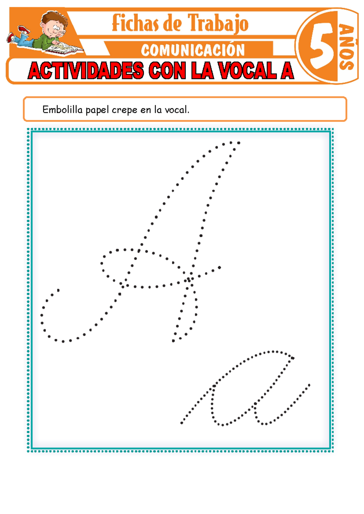 Actividades con la vocal A para Ninos de 5 anos - Planificación por ...