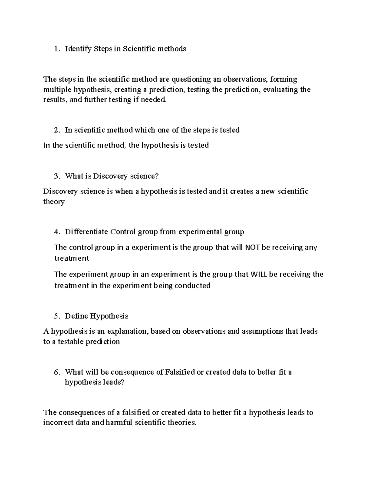 Chapter 1 participation work sheets - Identify Steps in Scientific ...