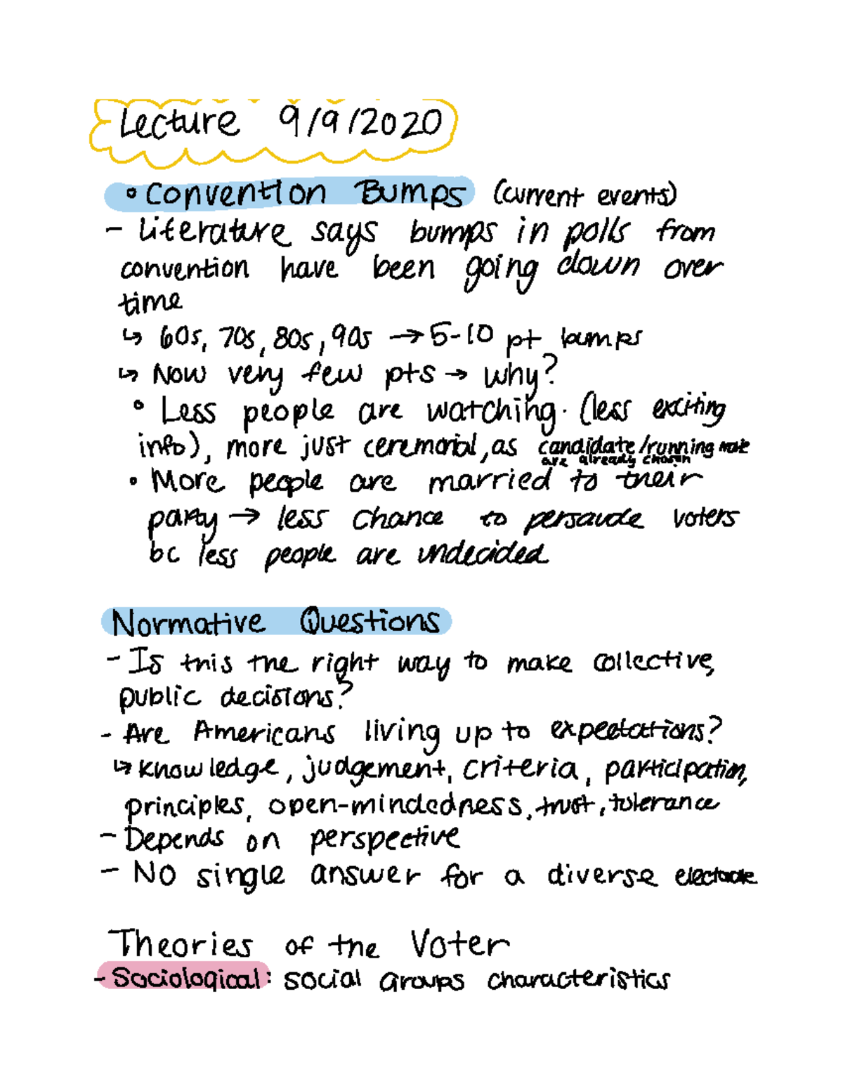 PS305 Lecture 9/9/20 - Professor Barry Burden - Lecture919l2020uT ...