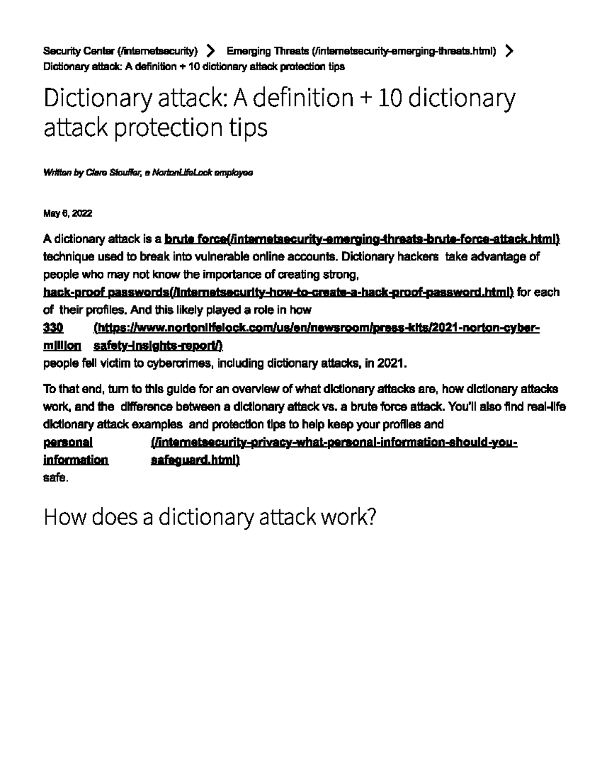 Dictionary Attacks Explained - CYB200 - Studocu