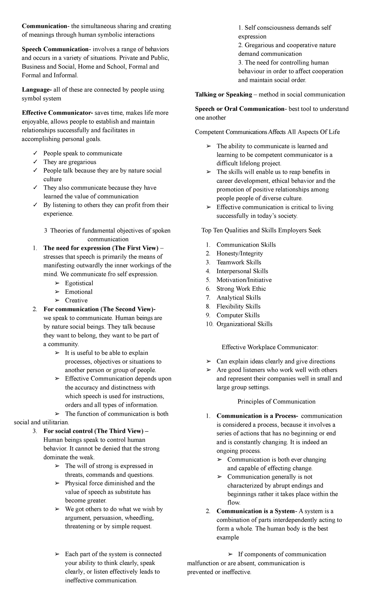 Introduction to Communication - Communication- the simultaneous sharing ...