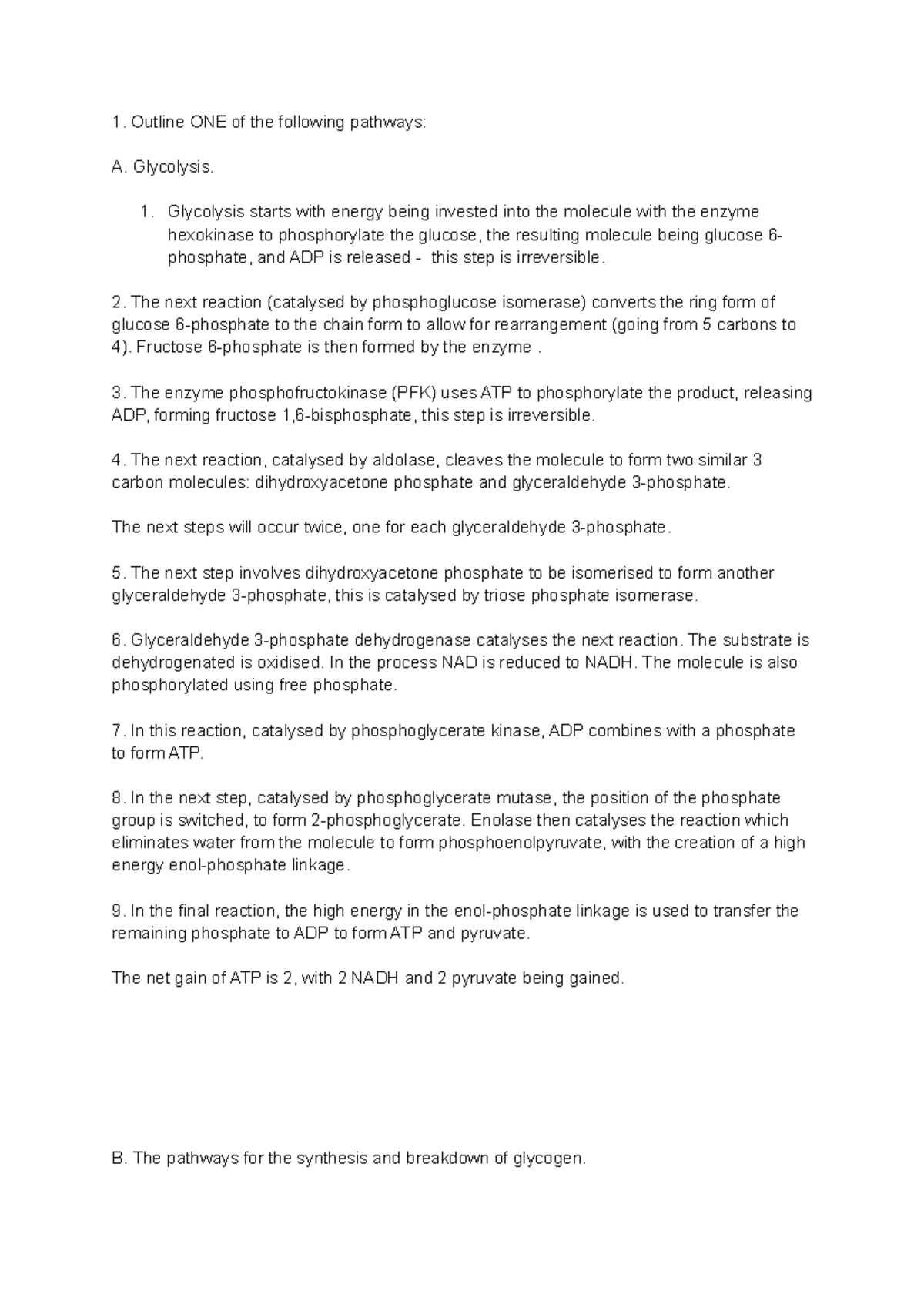 Sample/practice exam 2017, questions and answers - Outline ONE of the ...