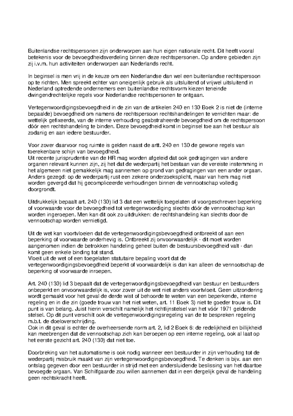 Samenvatting Van de BV en de NV van Schilfgaarde - Buitenlandse ...