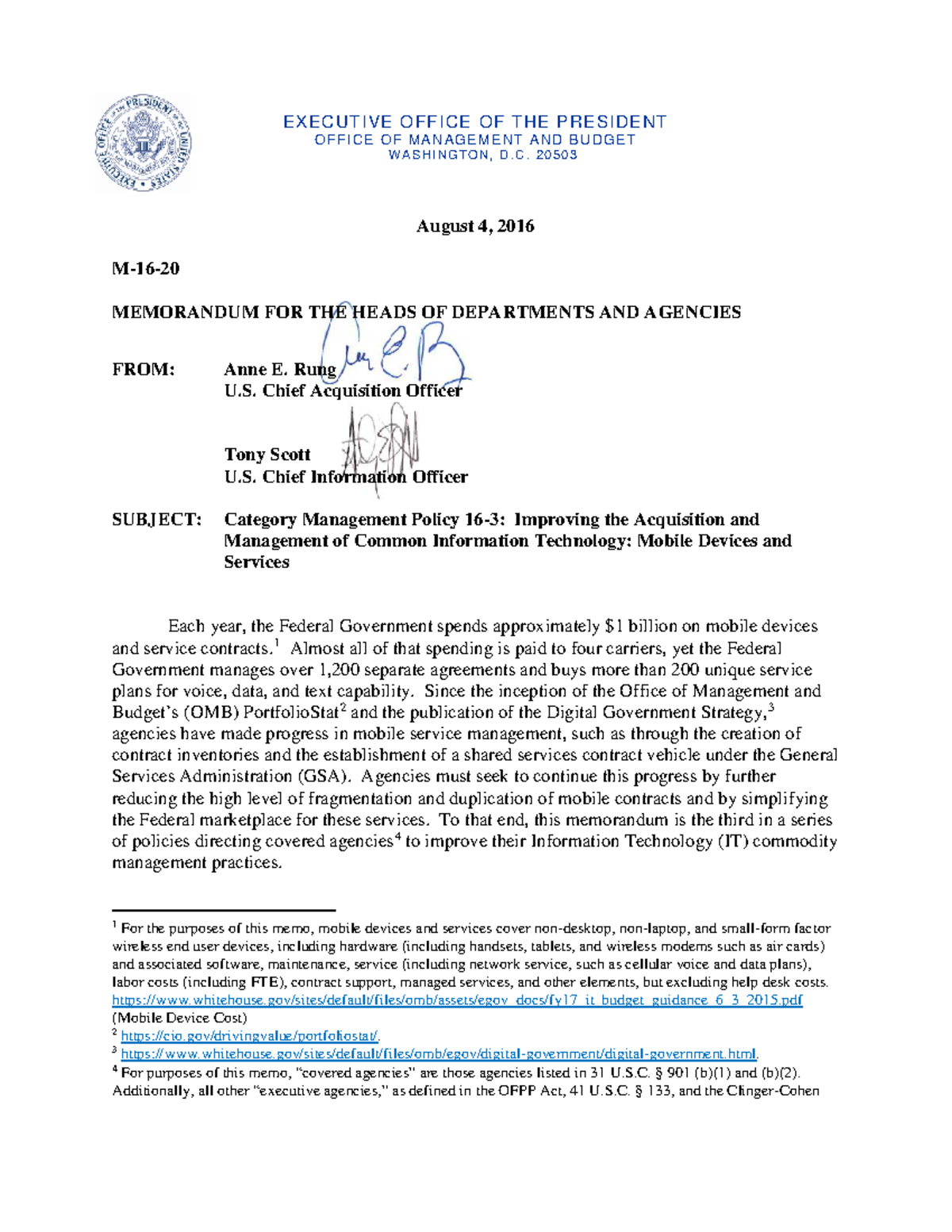Sample Memorandum Category Management Policy 16-3: Improving the ...