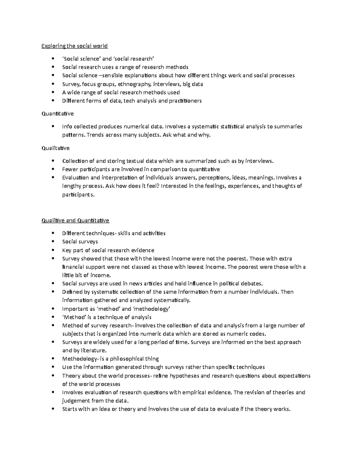 Research methods sociology - Exploring the social world ‘Social science ...