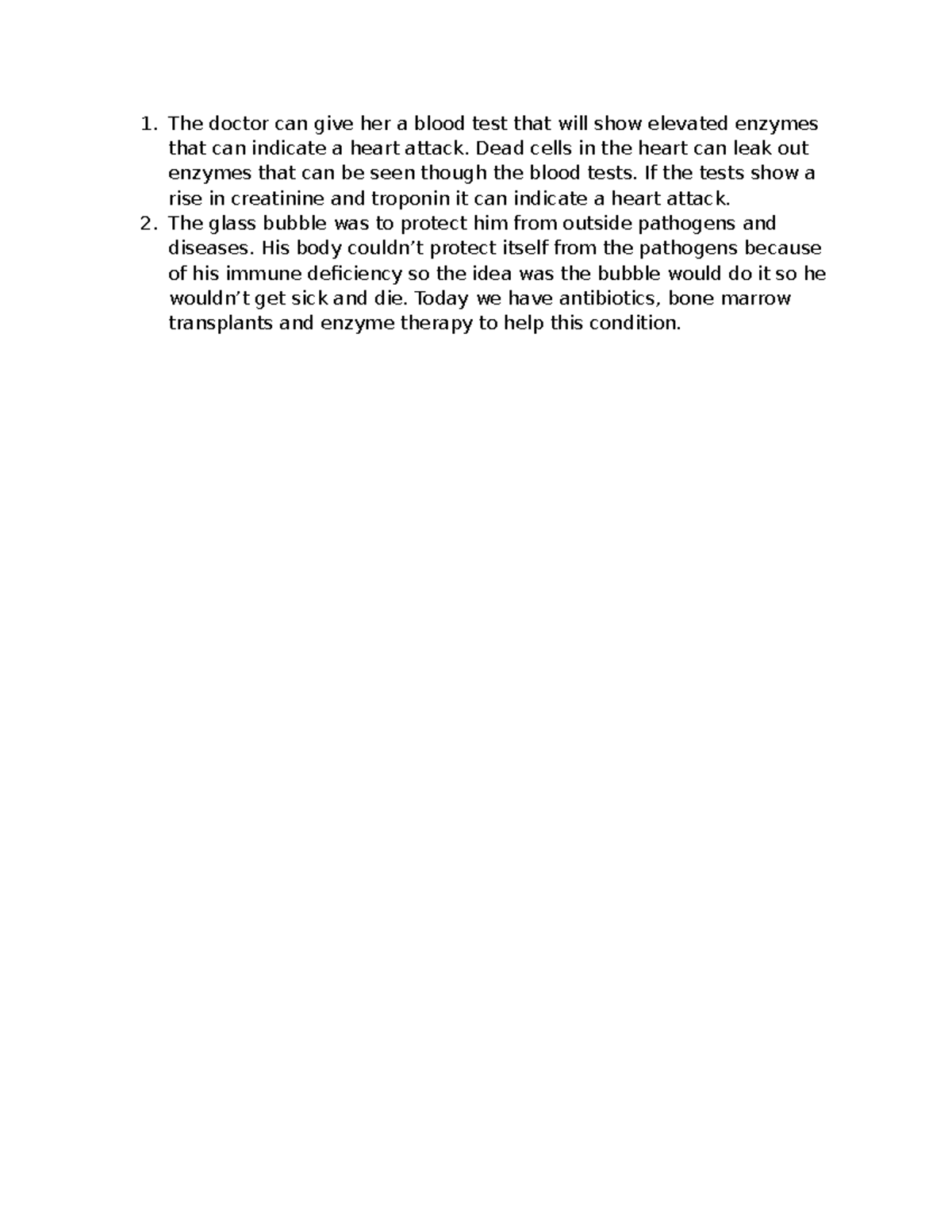 AHP106 wk4 lab kthorn 10132024 - The doctor can give her a blood test ...