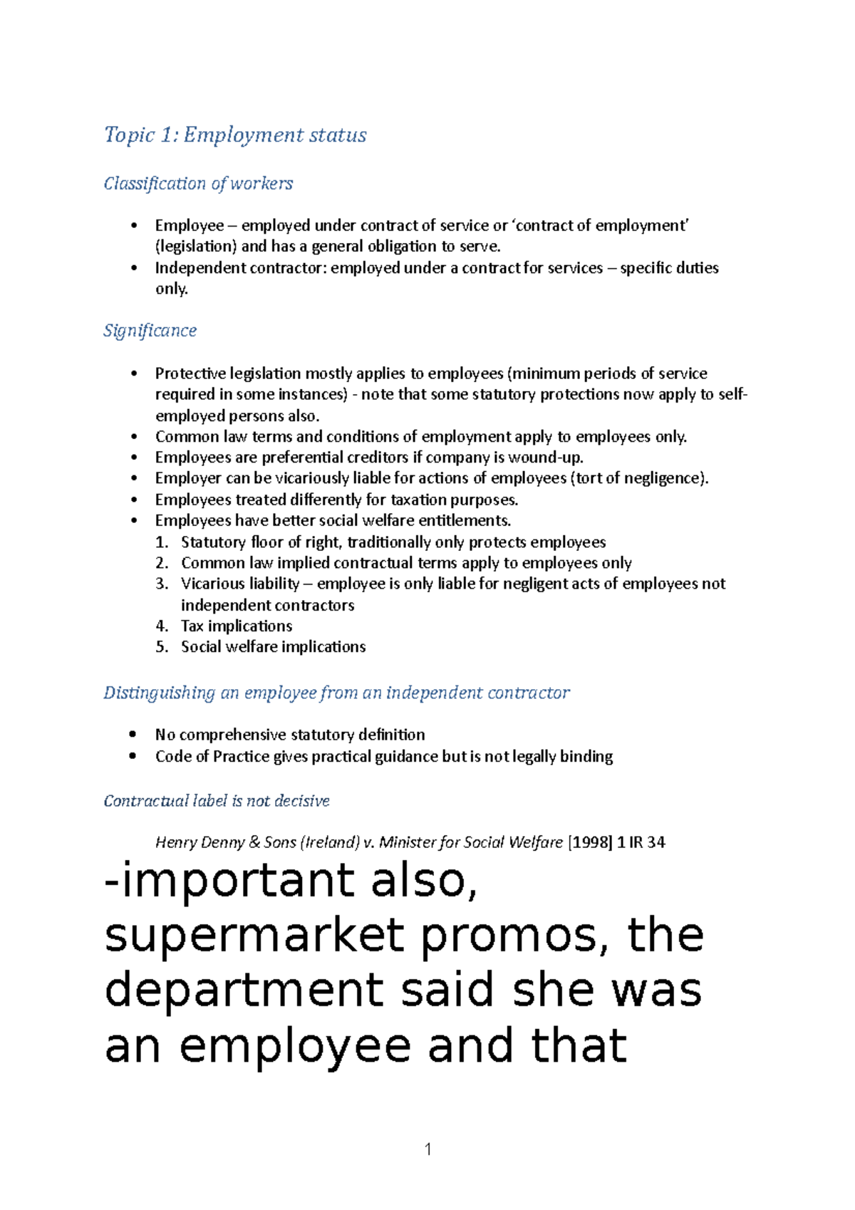 Topic 1 - employment status - Topic 1: Employment status Classification ...